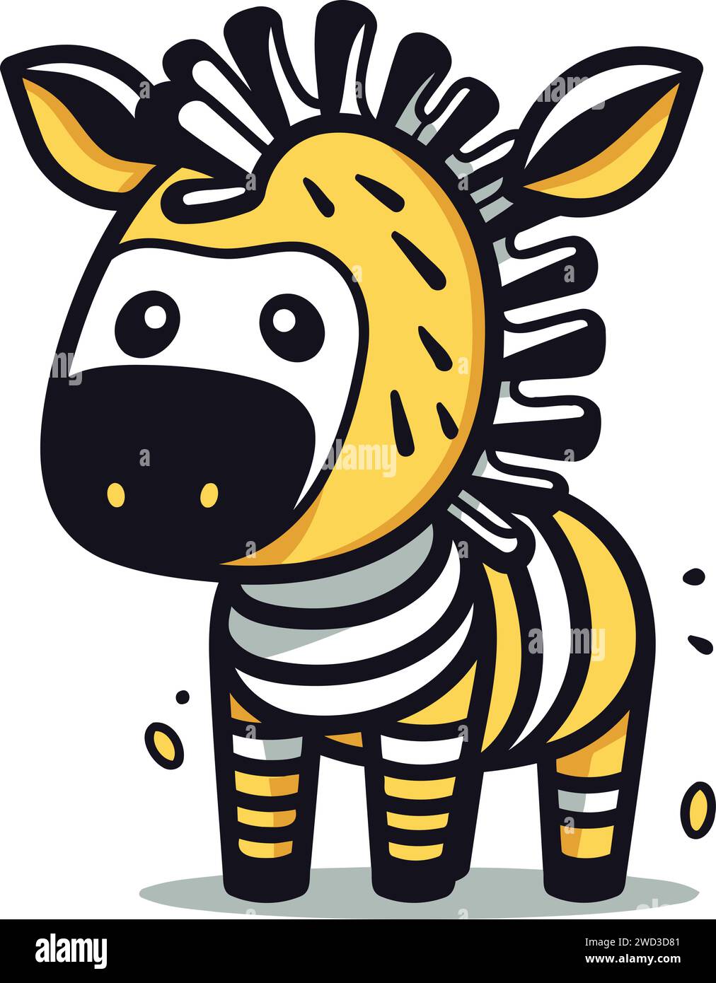 Zebra vector illustration. Isolated zebra on white background Stock Vector Image & Art - Alamy