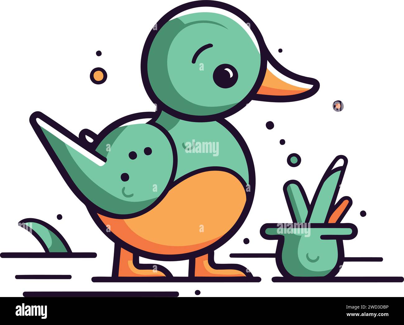 Duck in pot Stock Vector Images - Alamy