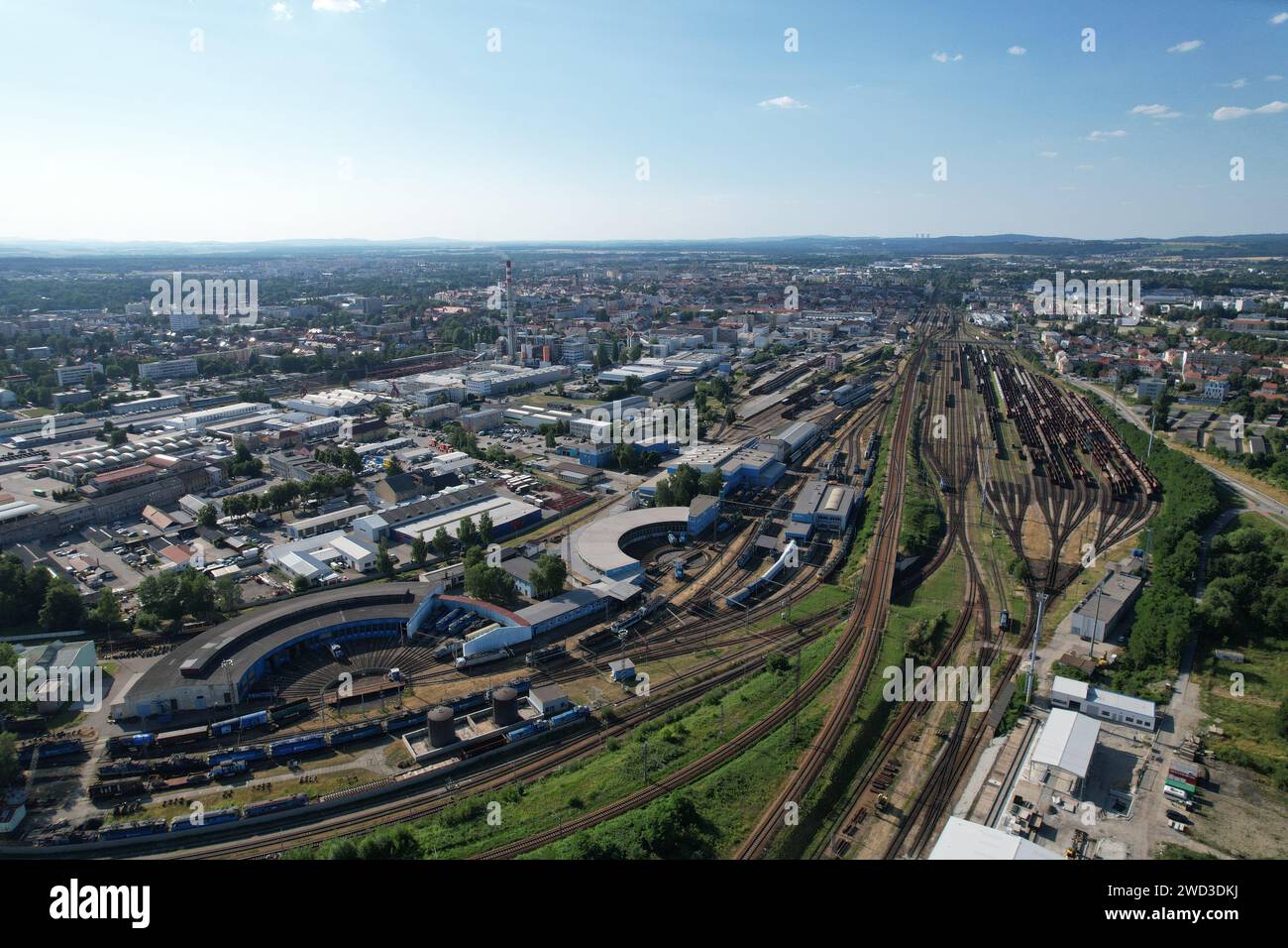 Railway turntable for locomotives aerial view train turntable,aerial ...