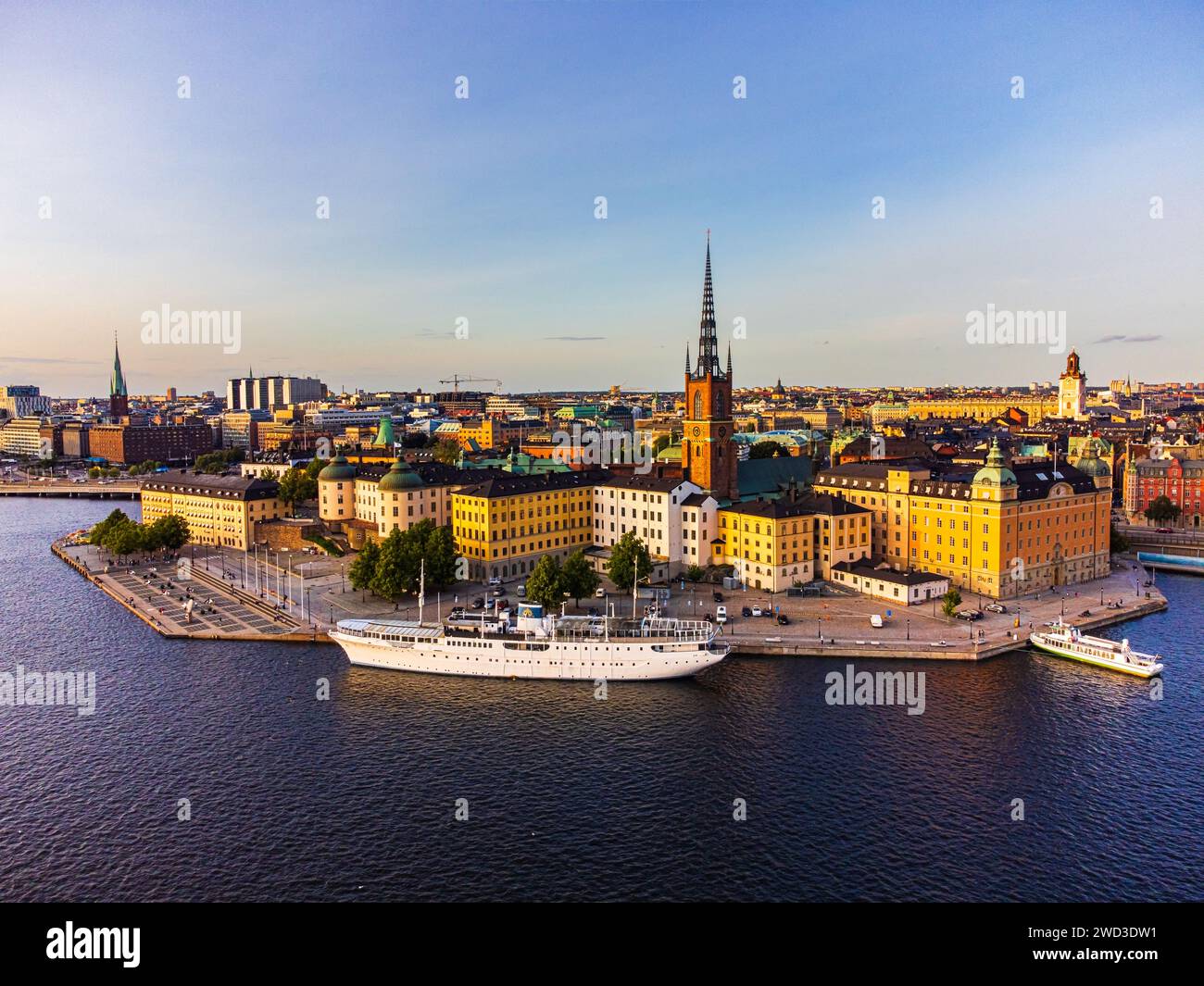 Panorama of the old city, downtown Stockholm and of the island of ...