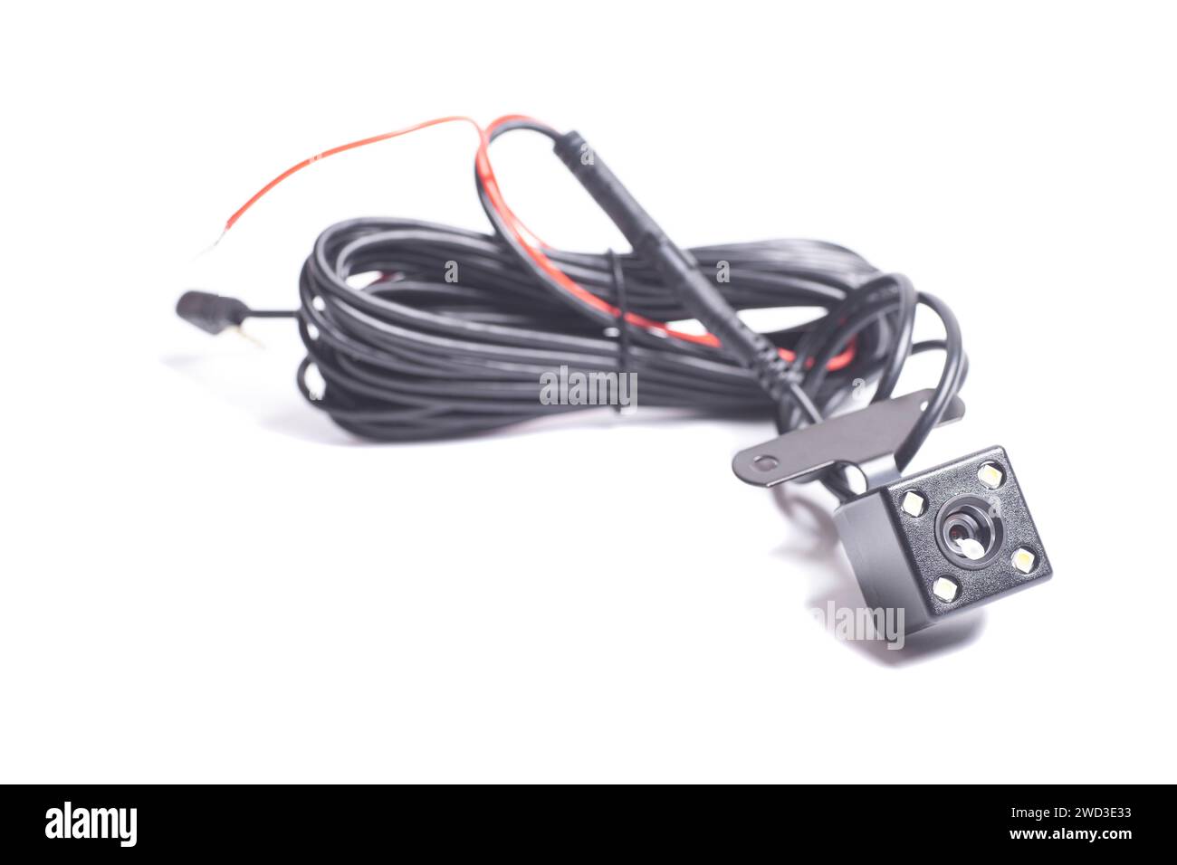 car rear view camera for parking assistance isolated on white ...