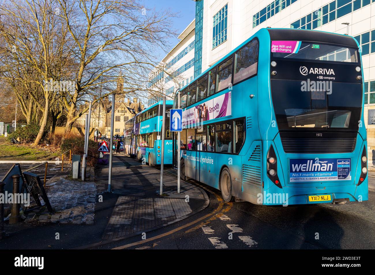 Bradford, UK, 18 January 2024, Bradford Interchange bus station remains ...