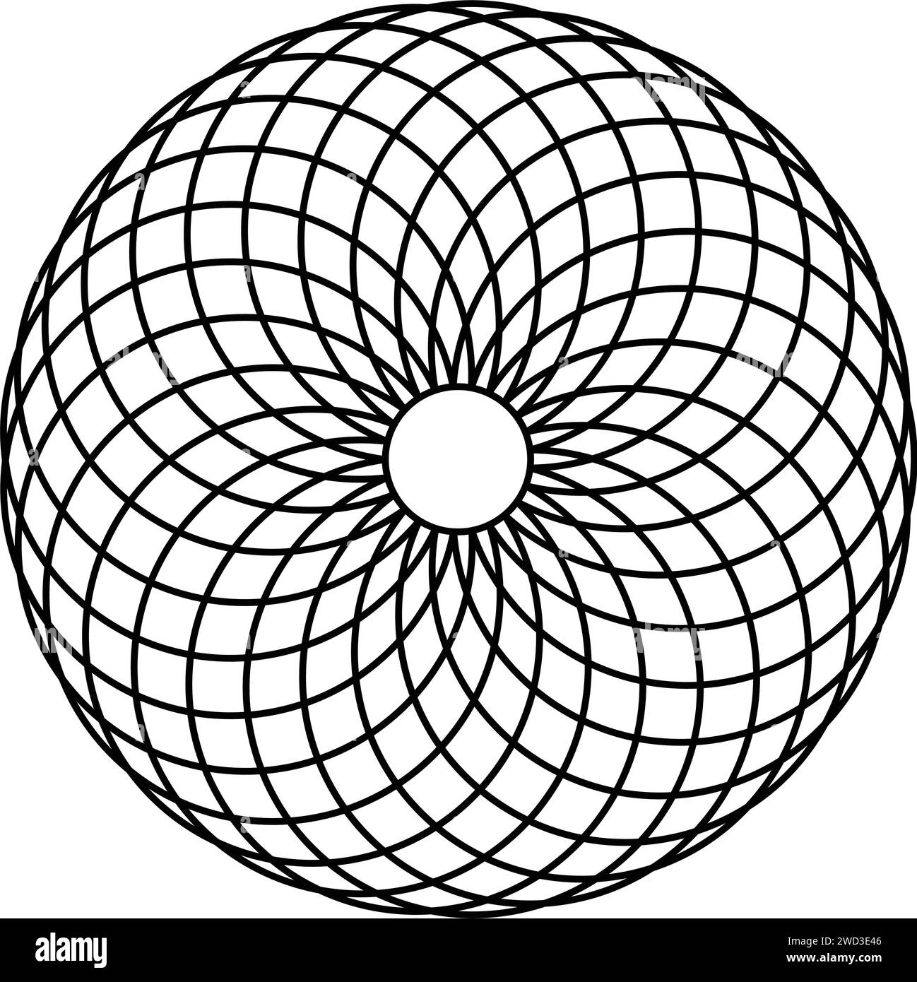 Torus yantra vector isolated on white background. Sacred geometry symbol concept Stock Vector ...