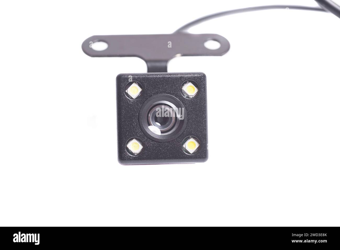 car rear view camera for parking assistance isolated on white ...