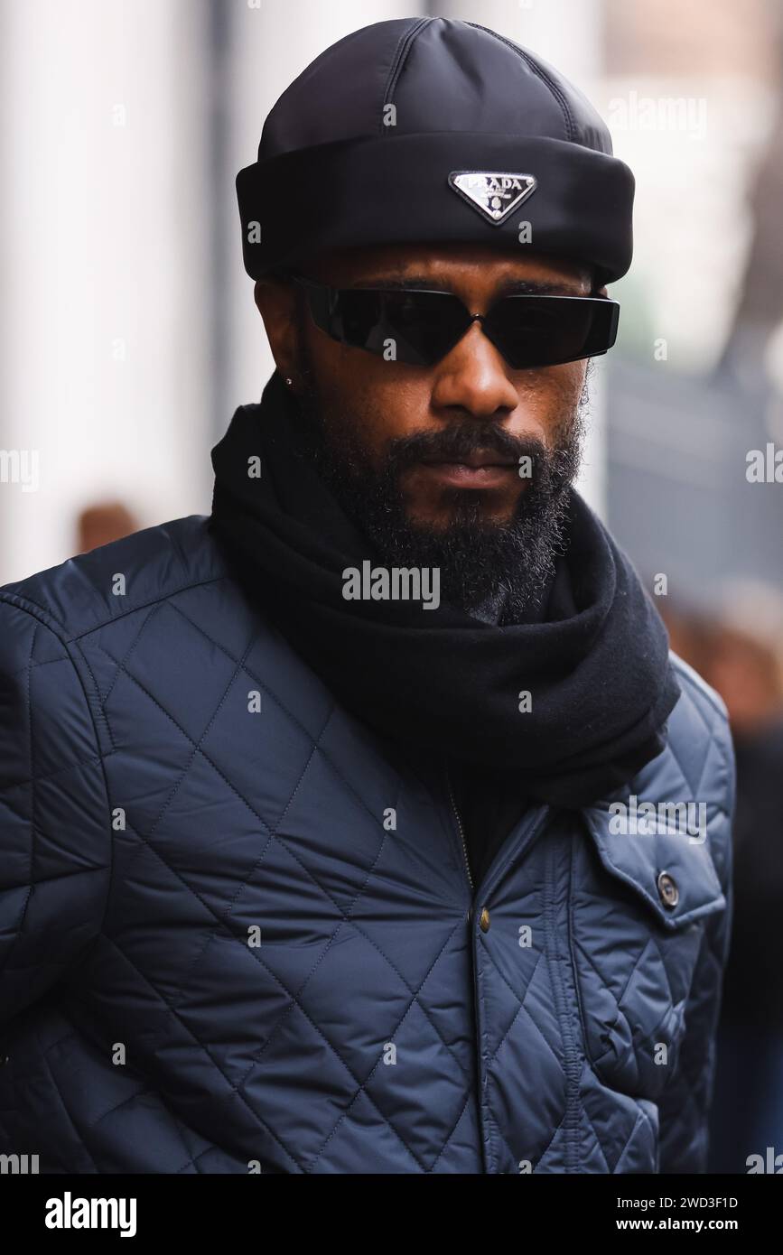 Milan, Italy. 14th Jan, 2024. Lakeith Stanfield is attending the Milan ...
