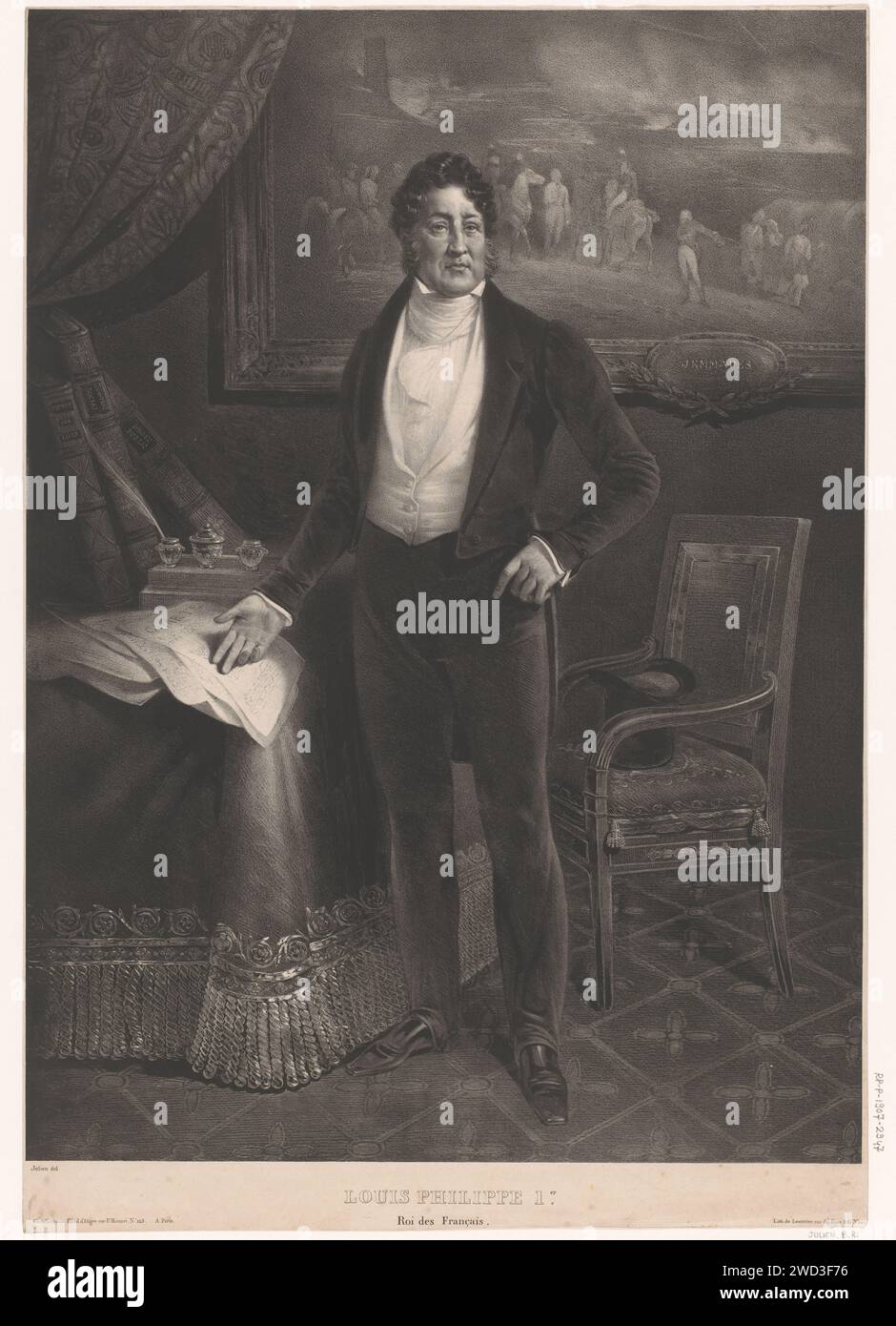 Portrait of Lodewijk Philip I van France, Bernard Romain Julien, 1836 ...
