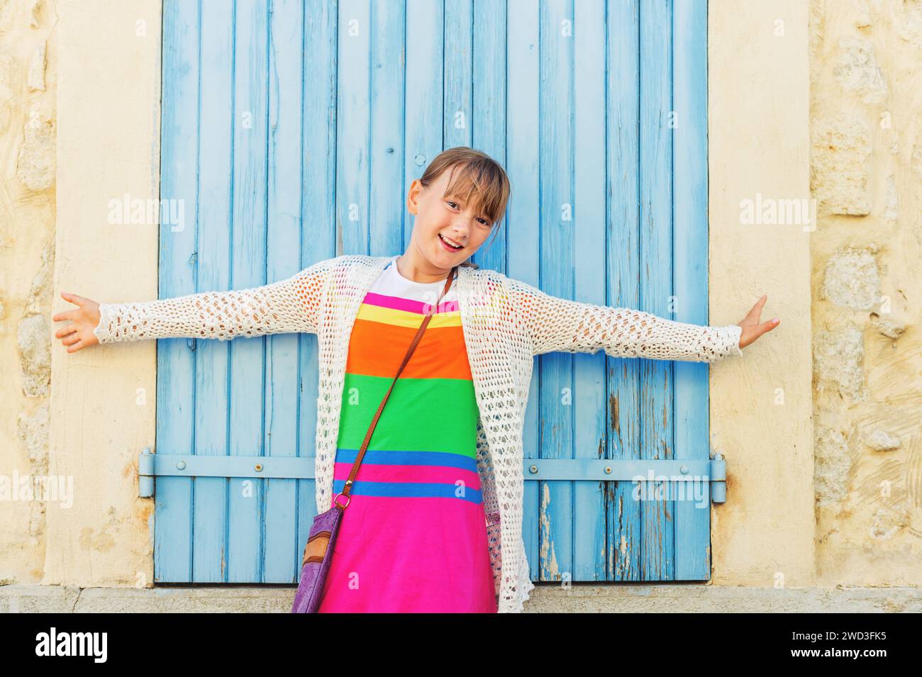 Cute little kid girl on summer vacation in Provence, France Stock Photo ...