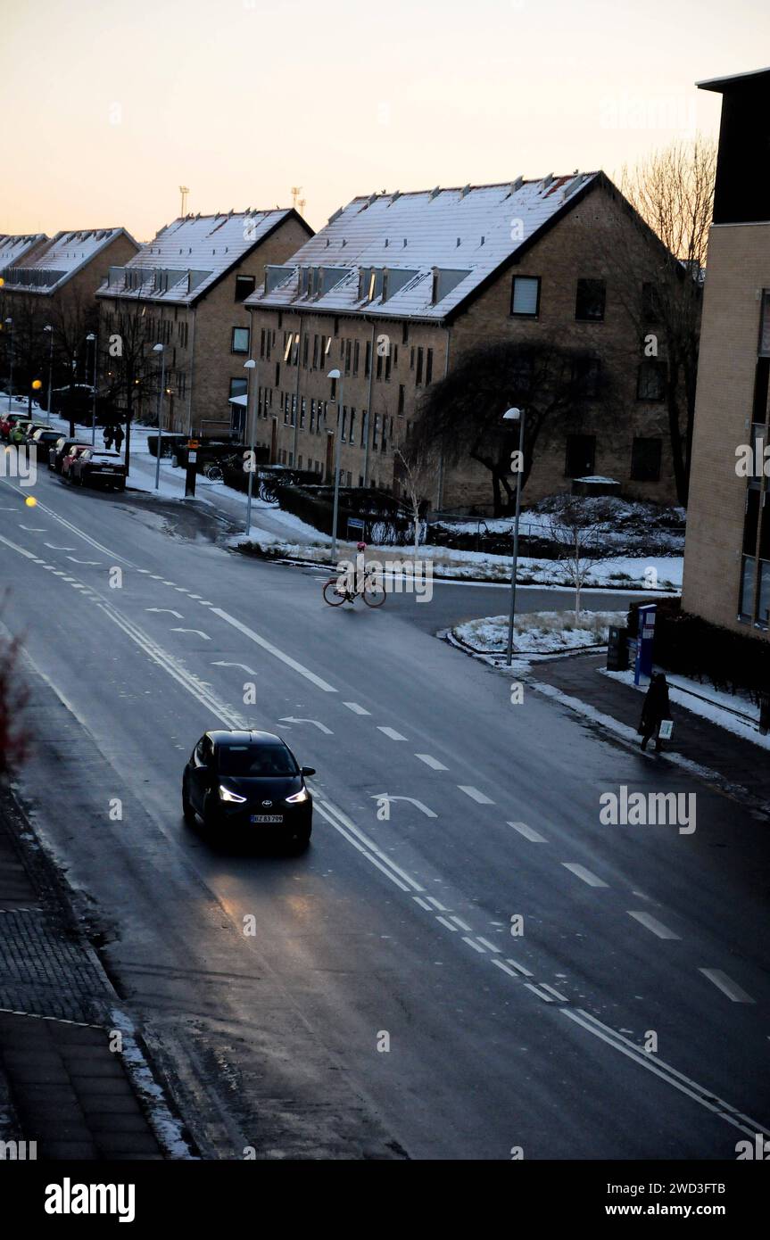 Copenhagen, Denmark /18 January 2024/.Harsh snow fall weather in ...