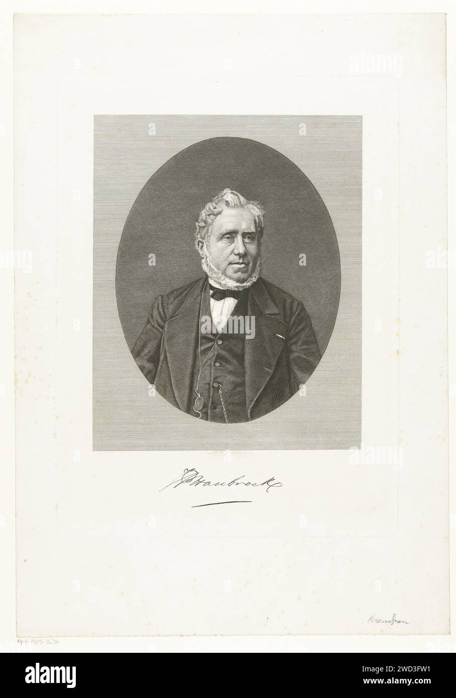 Portrait of Johannes Petrus Hasebroek, Friedrich Wilhelm Burmeister ...