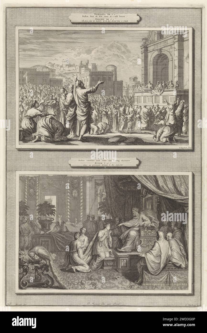 Ezra publicly reads the laws of Moses before and Ester for King ...