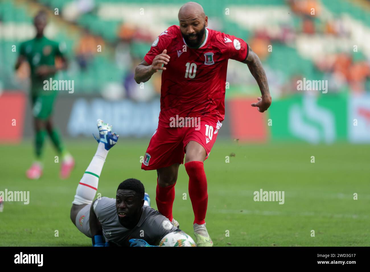 Abidjan, Nigeria. 18 Jan 2024. Equitorial Guinea vs Guinea Bissau ...