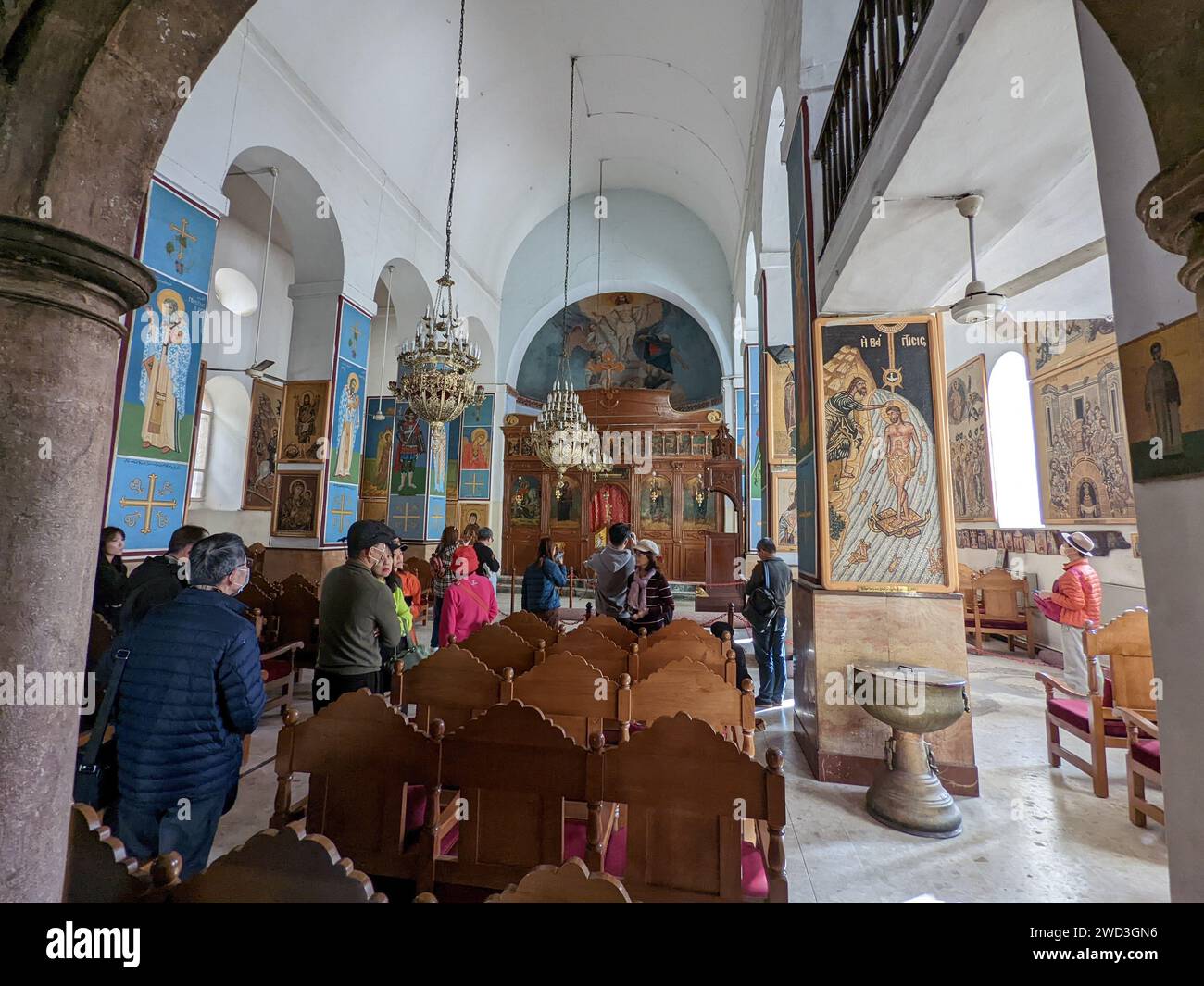 Madaba historical old town, Jordan, fampous for Interior of Greek ...