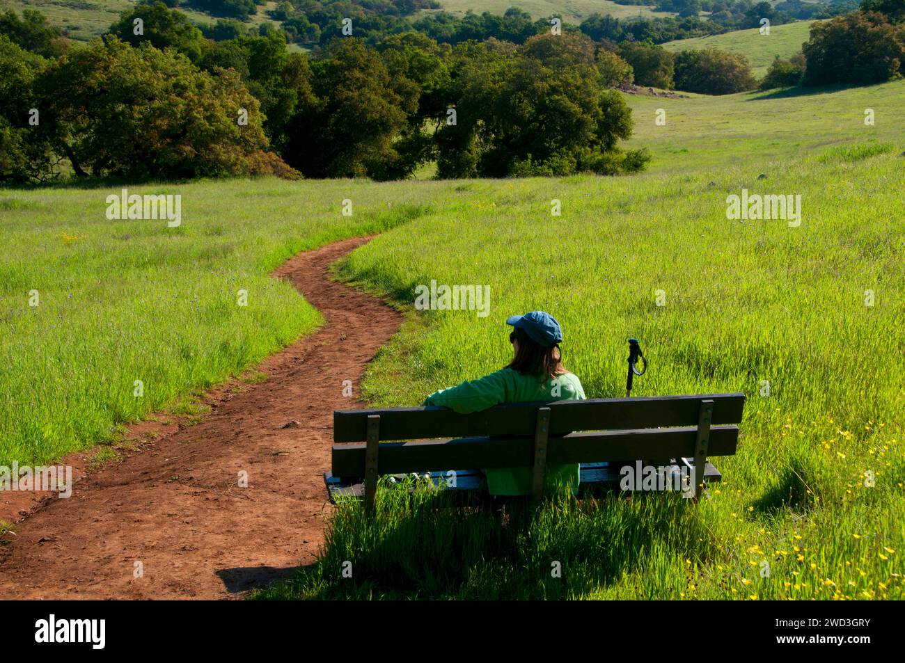 Bench along Vernal Pool Trail, Santa Rosa Plateau Ecological Preserve ...