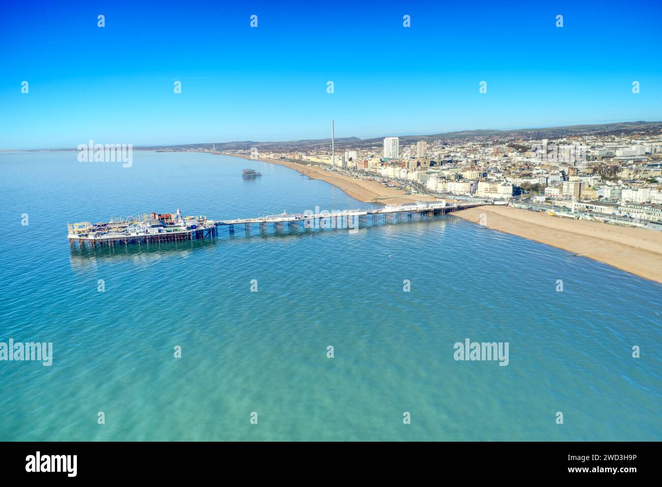 Brighton palace pier aerial hi-res stock photography and images - Alamy