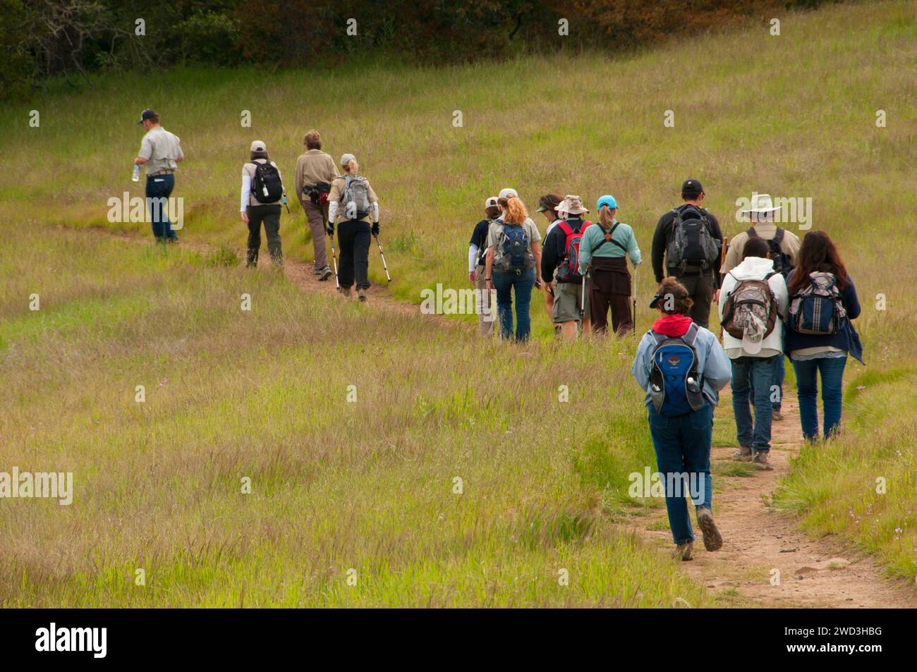 Hikers along Coyote Trail, Santa Rosa Plateau Ecological Preserve ...