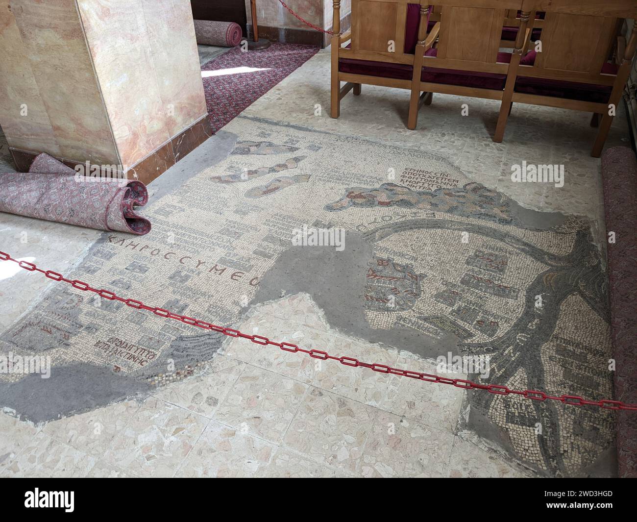Madaba historical old town, Jordan, fampous for Interior of Greek ...