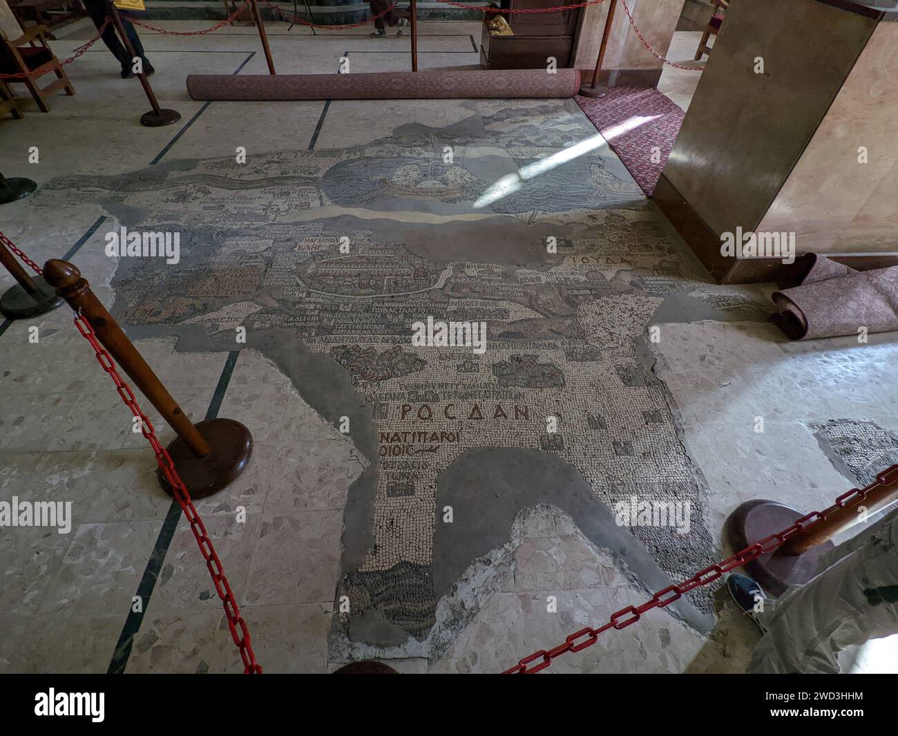 Madaba historical old town, Jordan, fampous for Interior of Greek ...