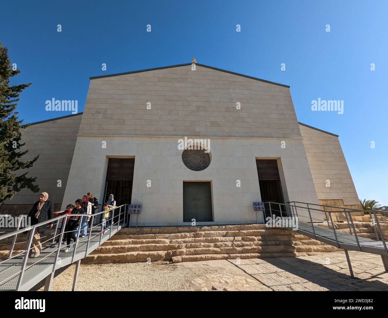 The Memorial church of Moses and the old portal of the monastery at ...