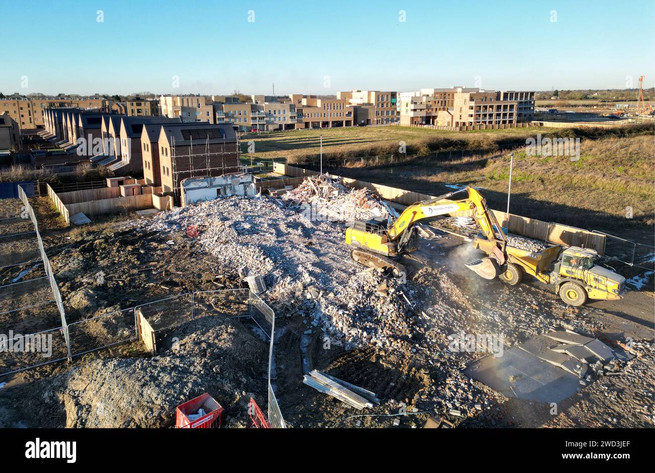 Demolition begins on new homes at the Darwin Green development in ...