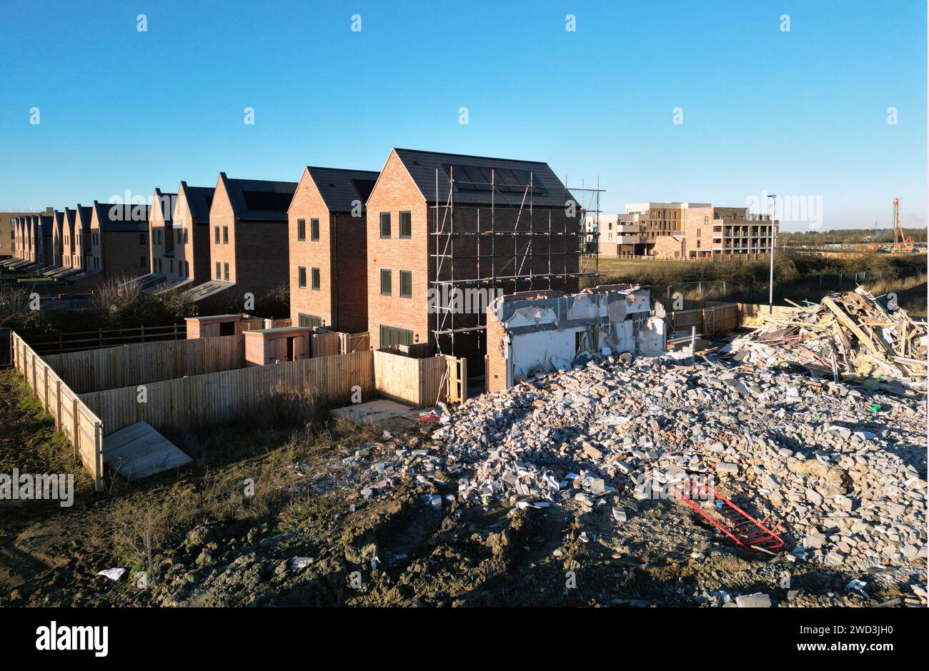 Demolition begins on new homes at the Darwin Green development in ...