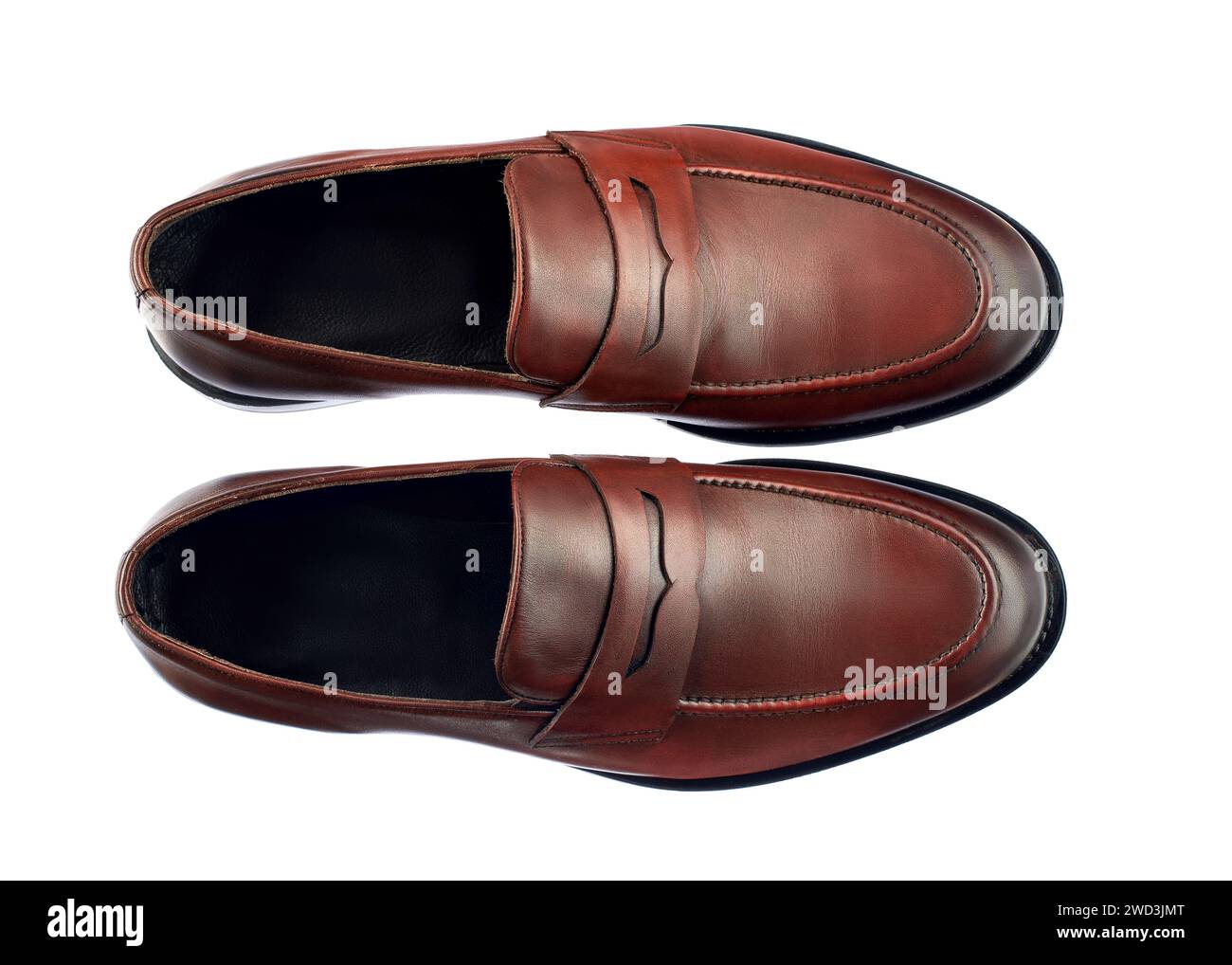 Brown men's shoes on split background Stock Photo - Alamy