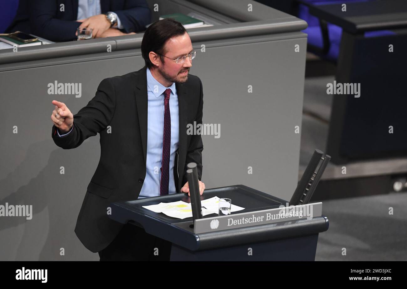 Berlin, Germany. 18th Jan, 2024. Dirk Wiese (SPD) during the current ...