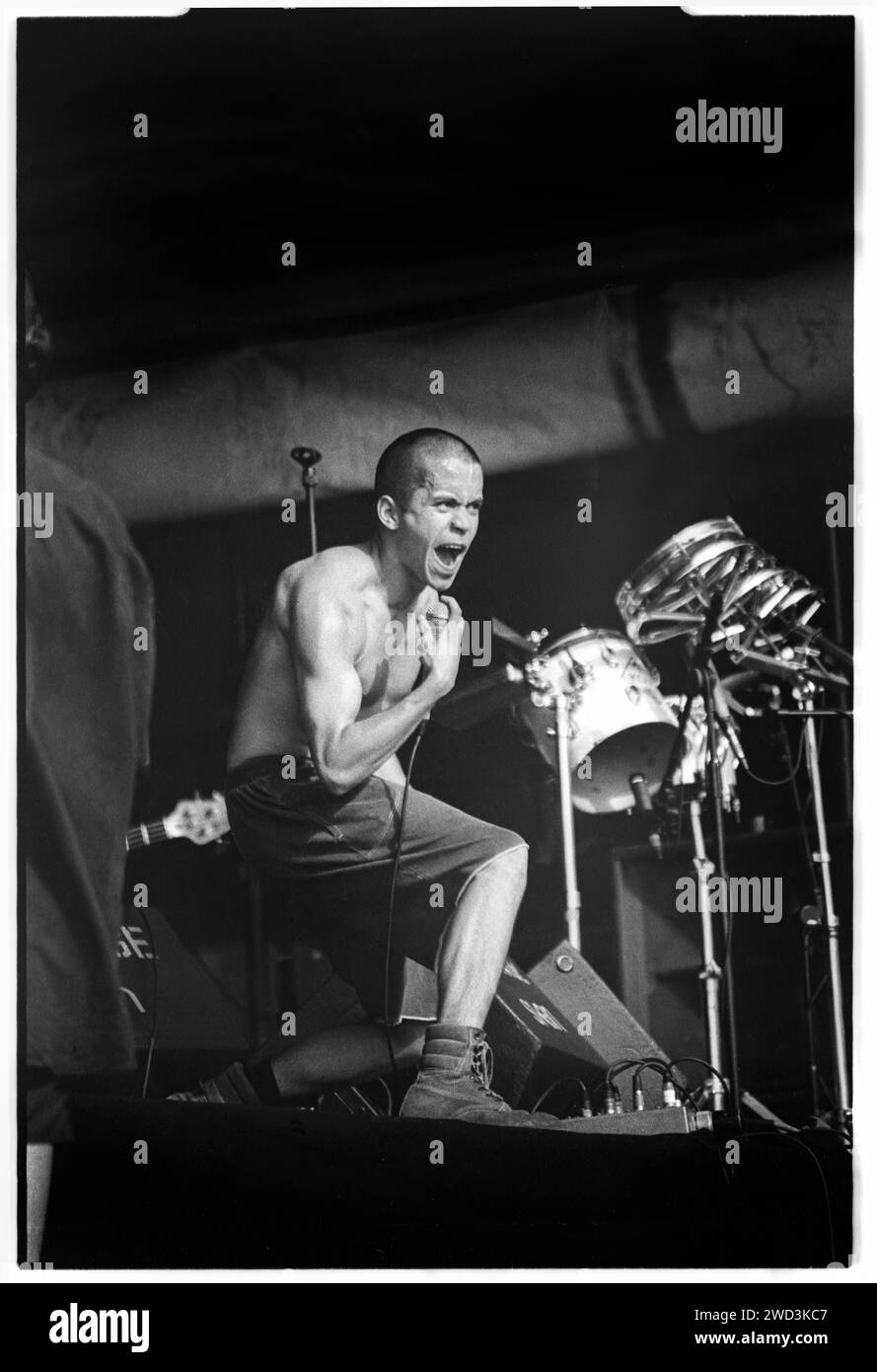 Heitham Al-Sayed of Senser on the NME Stage at Glastonbury Festival ...