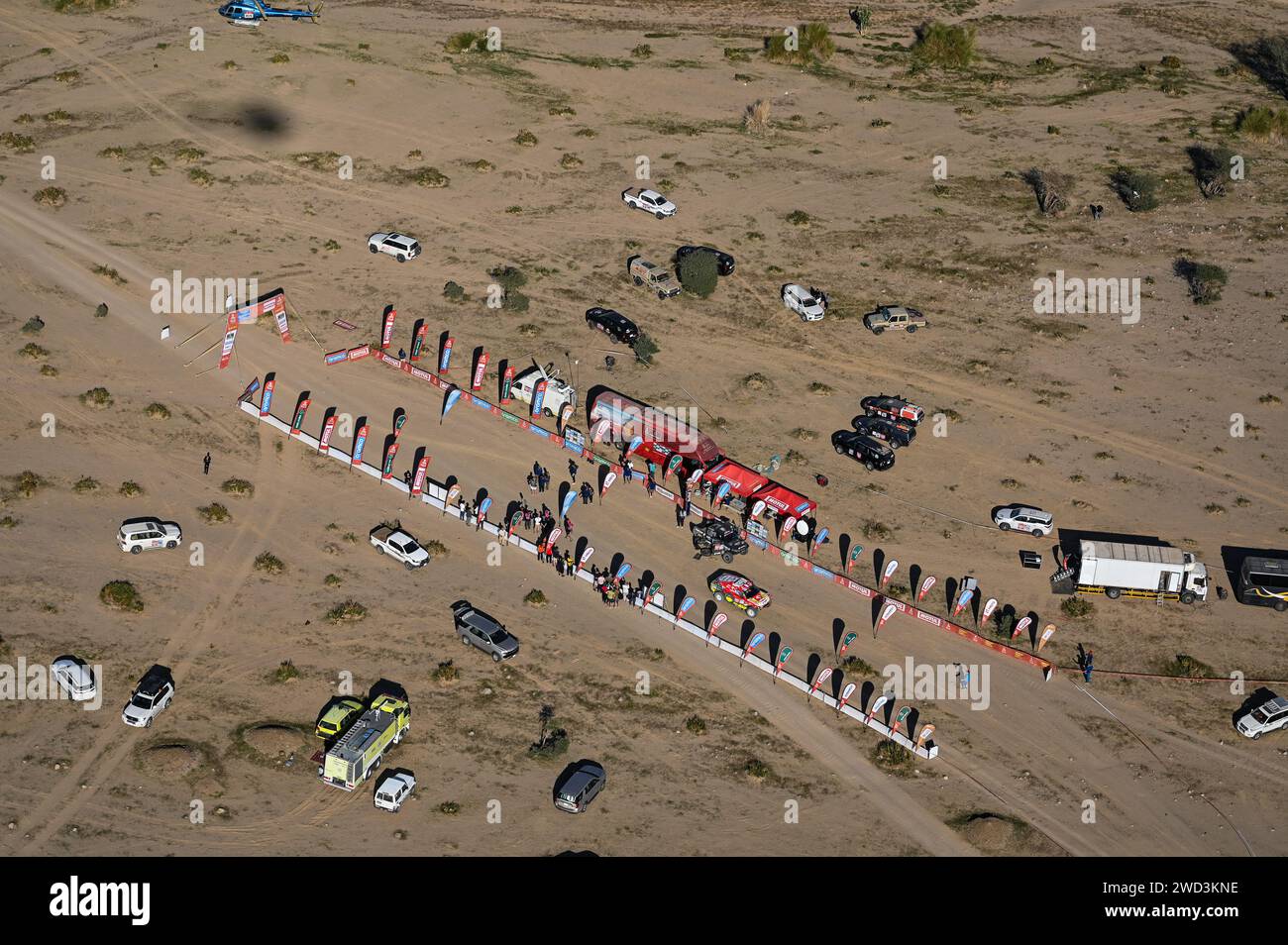 Yanbu, Arabie Saoudite. 18th Jan, 2024. Cars at ASS during the Stage 11 ...