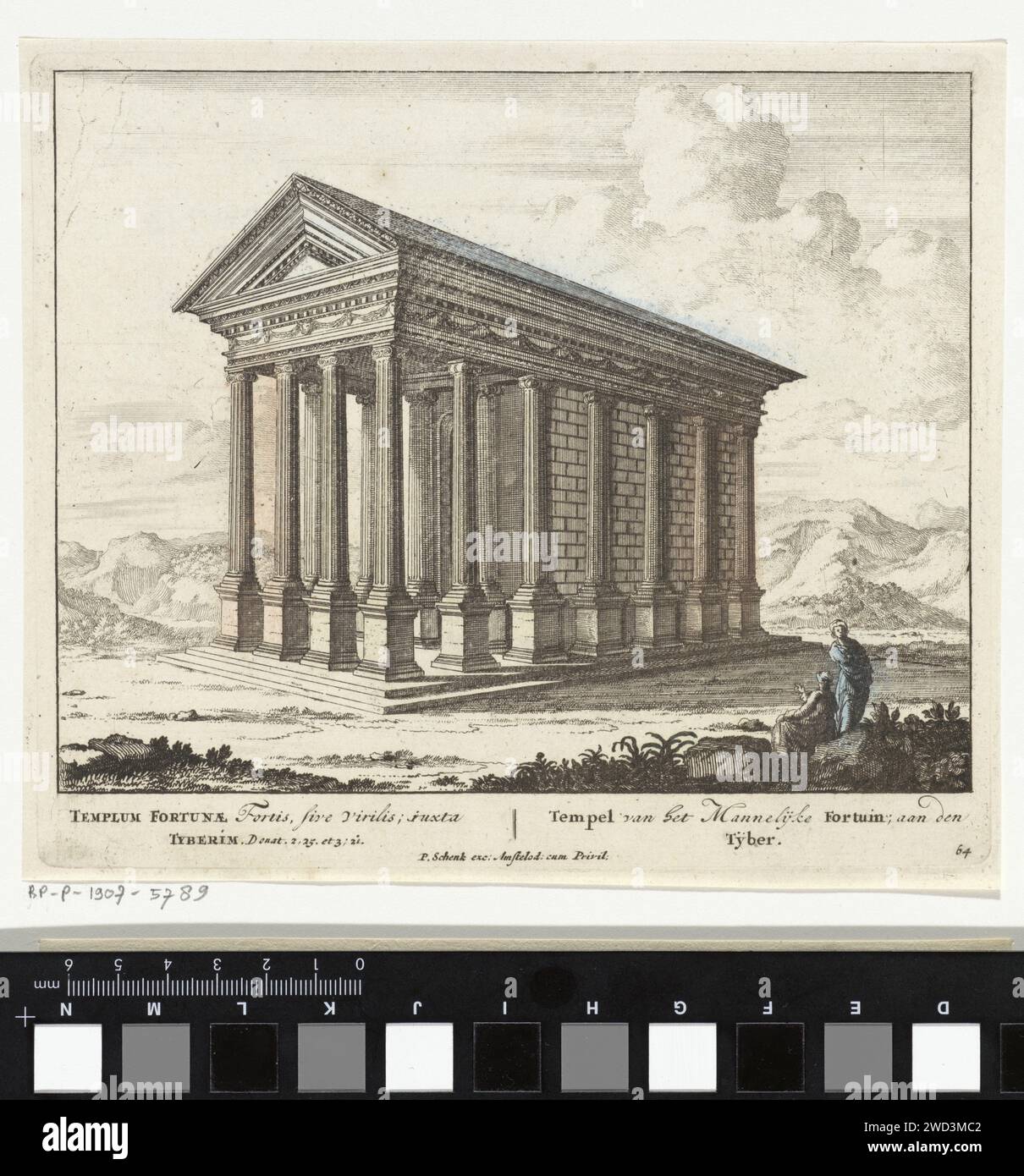Temple of Portunus in Rome, Anonymous, 1675 - 1711 print Amsterdam ...