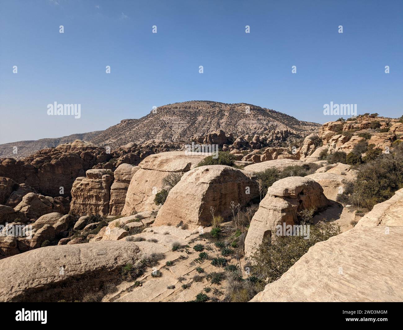 Panorama landscape view of Wadi Dana a large natural canyon, Wadi Araba ...