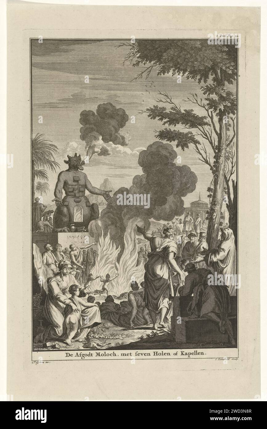 Human sacrifices for the idol Moloch, Jan Lamsvelt, After P. Goeree ...
