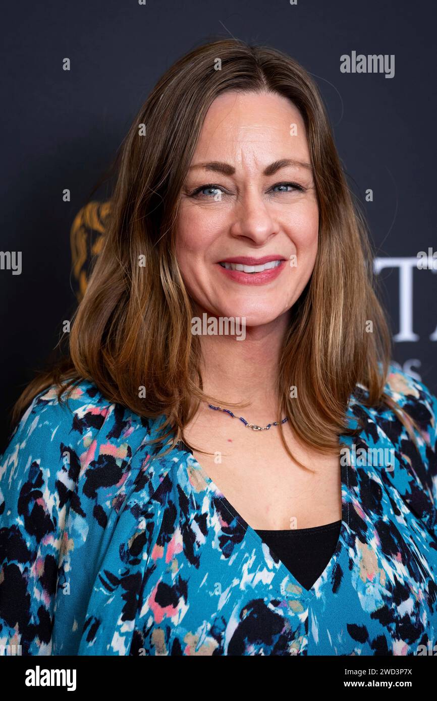 Emma Baehr poses for photographers following the BAFTA Film Awards ...