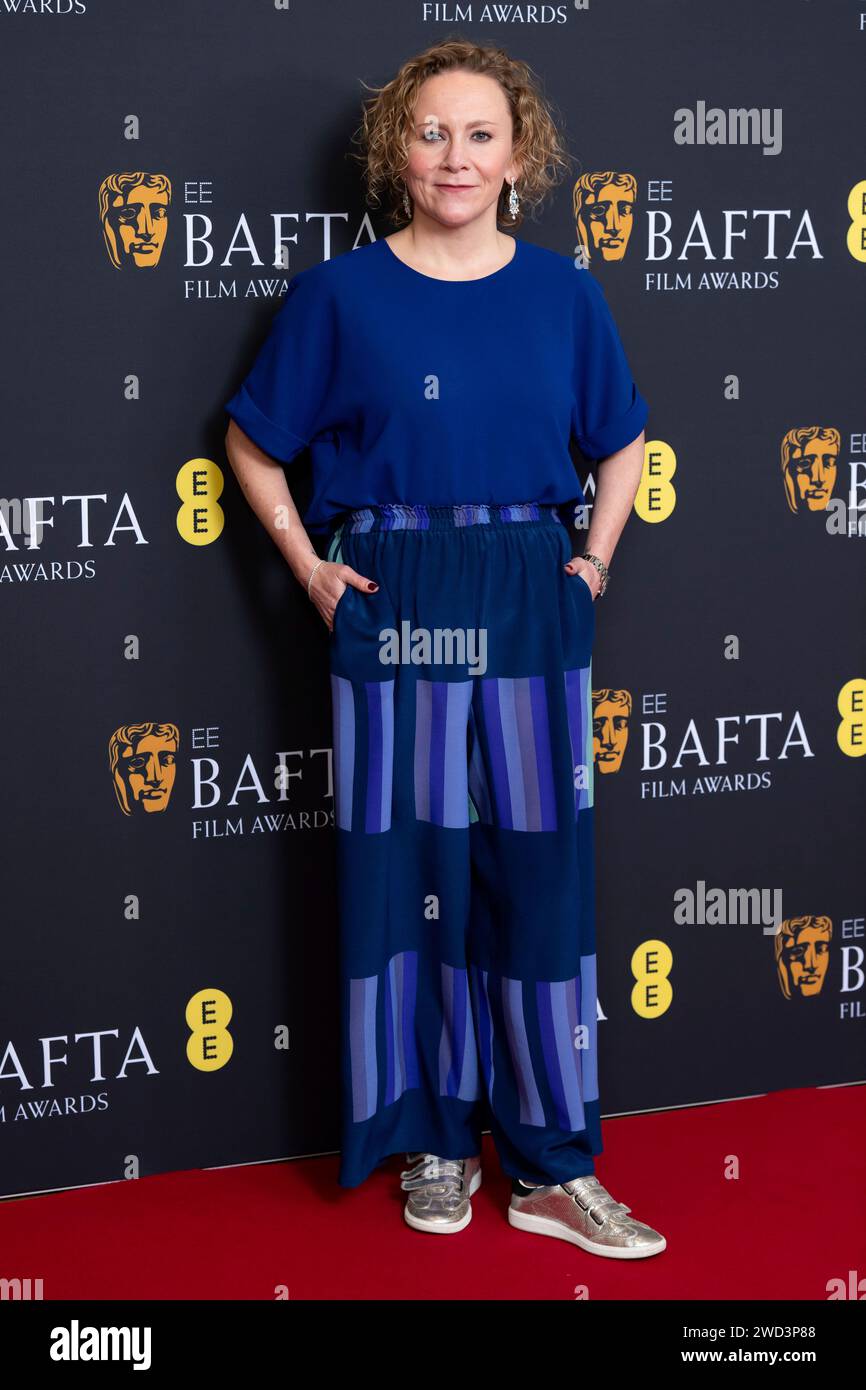 Anna Higgs poses for photographers following the BAFTA Film Awards ...