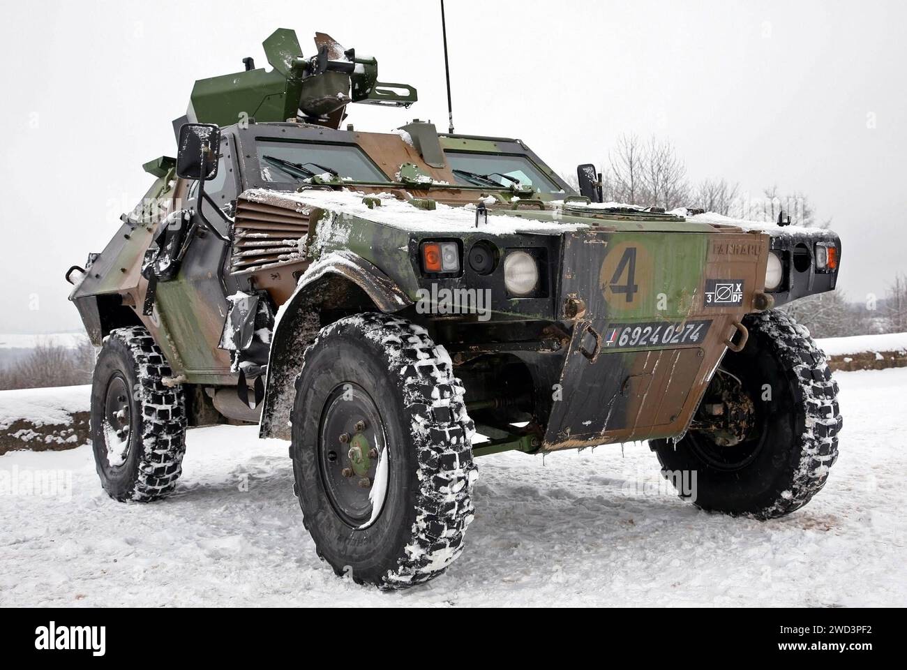 Die Deutsch-Französische Brigade DF-Brigade übt mit Infanterie, Panzern ...