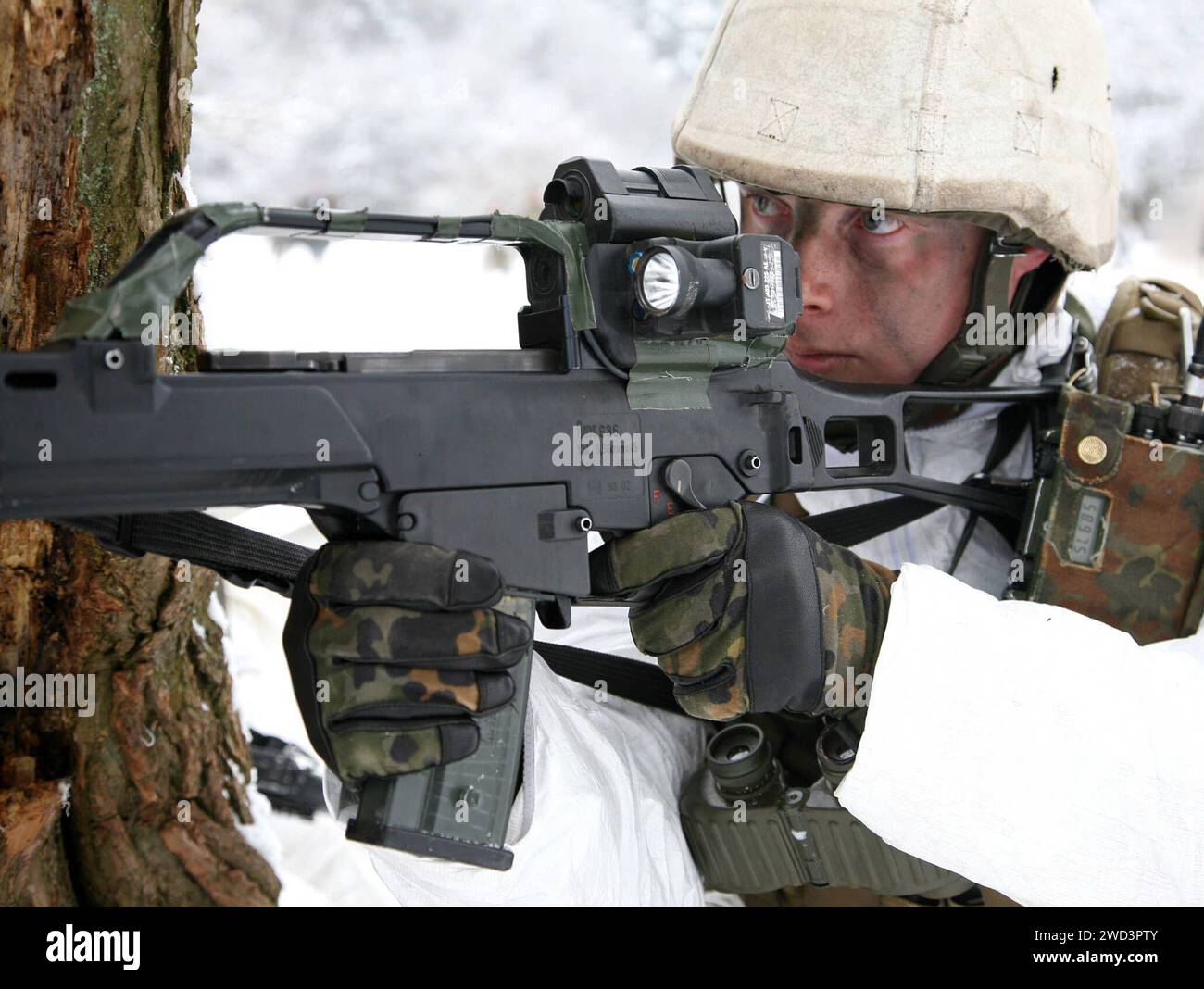 Die Deutsch-Französische Brigade DF-Brigade übt mit Infanterie, Panzern ...