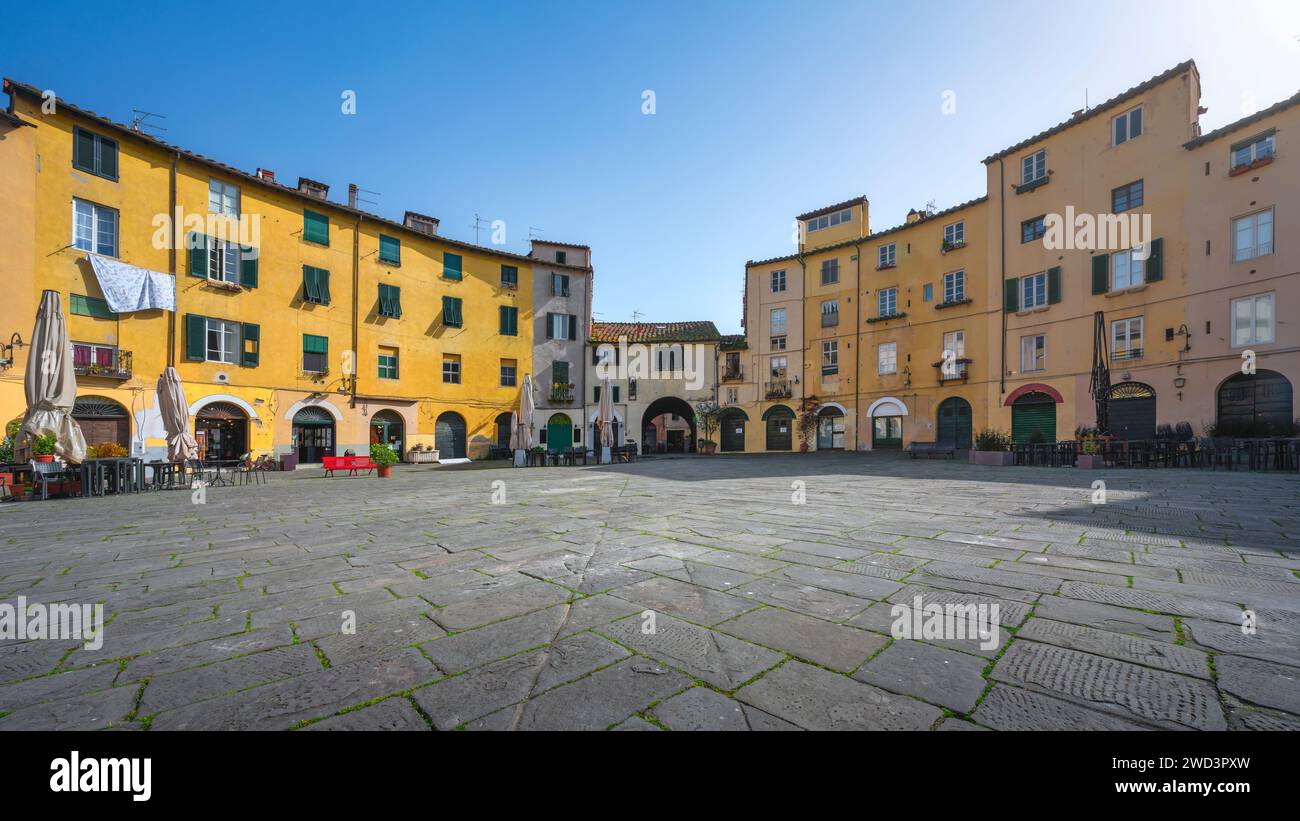 Lucca amphitheater square view hi-res stock photography and images - Alamy