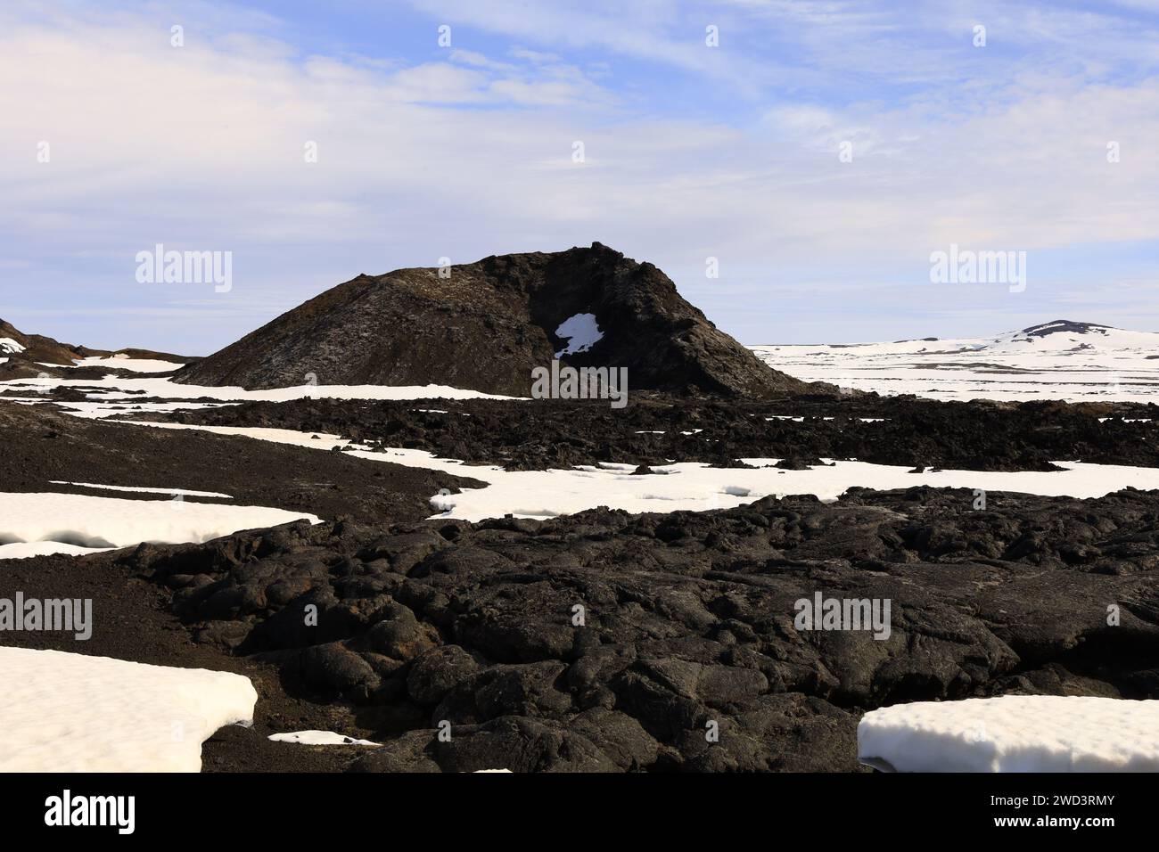 Leirhnjúkur is an active volcano located northeast of Lake Mývatn in ...