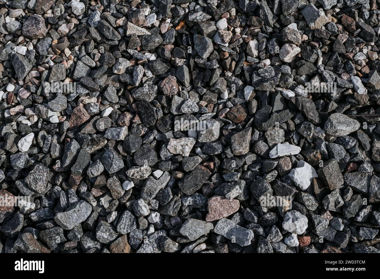 gravel on the road. Natural stone texture Stock Photo - Alamy