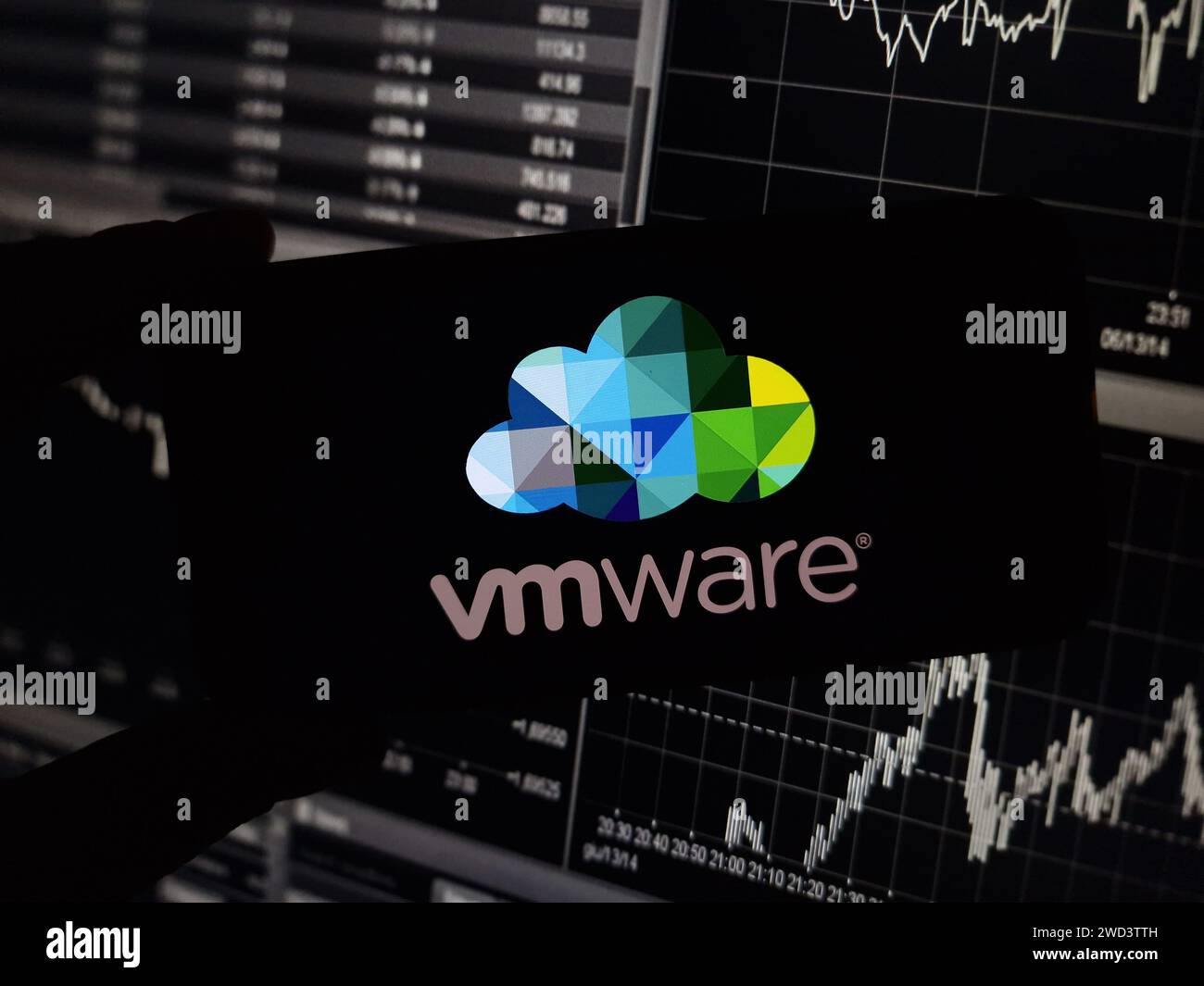 Konskie, Poland - January 16, 2024: Vmware company logo displayed on mobile phone screen Stock ...
