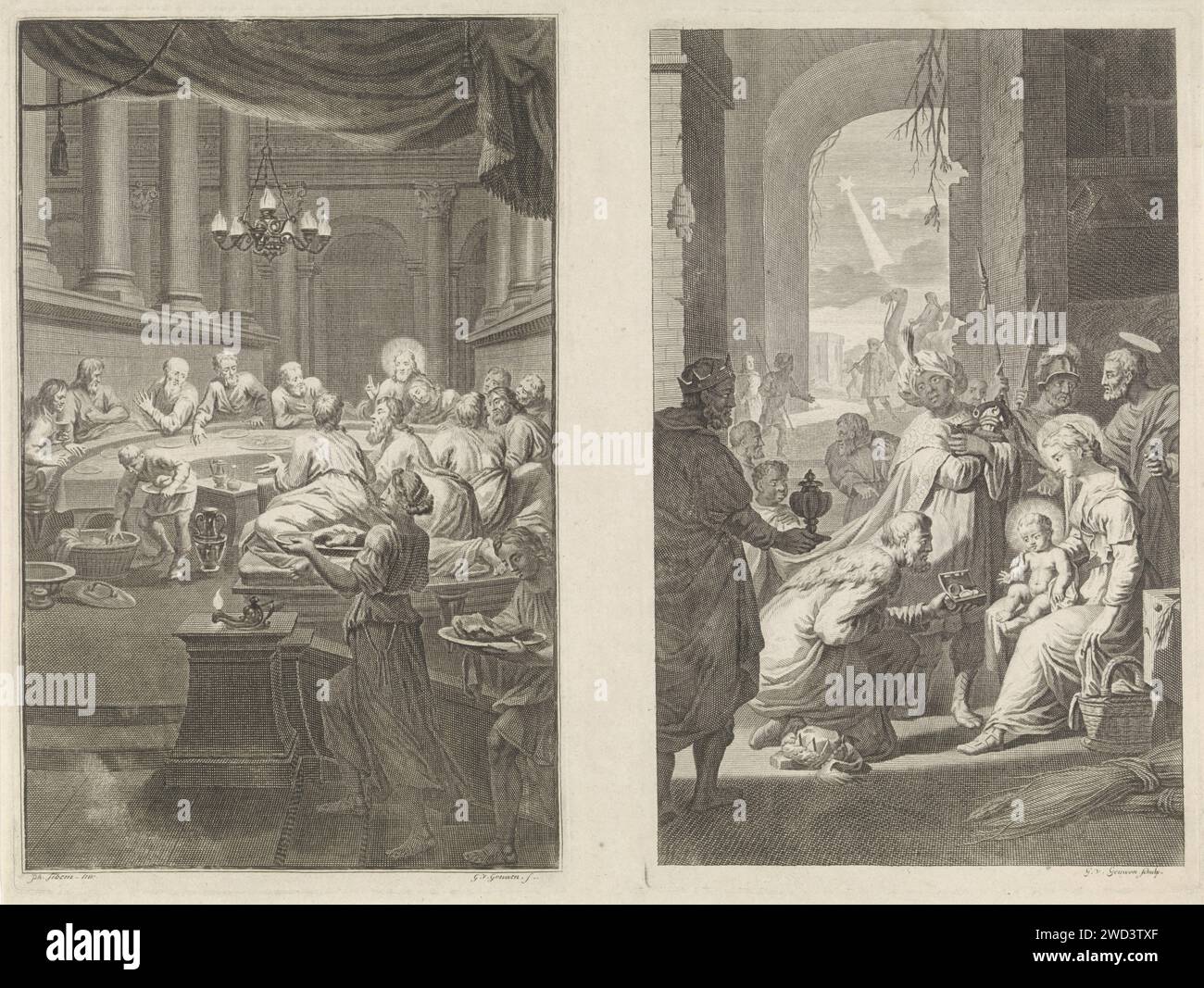 Last Supper / Adoration of the Kings., Gilliam van der Gouwen, After ...