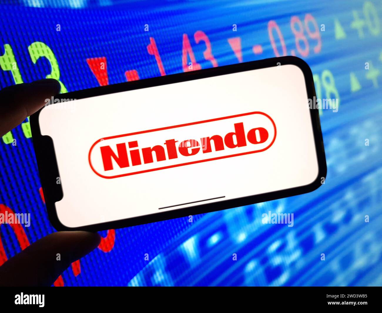 Konskie, Poland - January 16, 2024: Nintendo company logo displayed on ...
