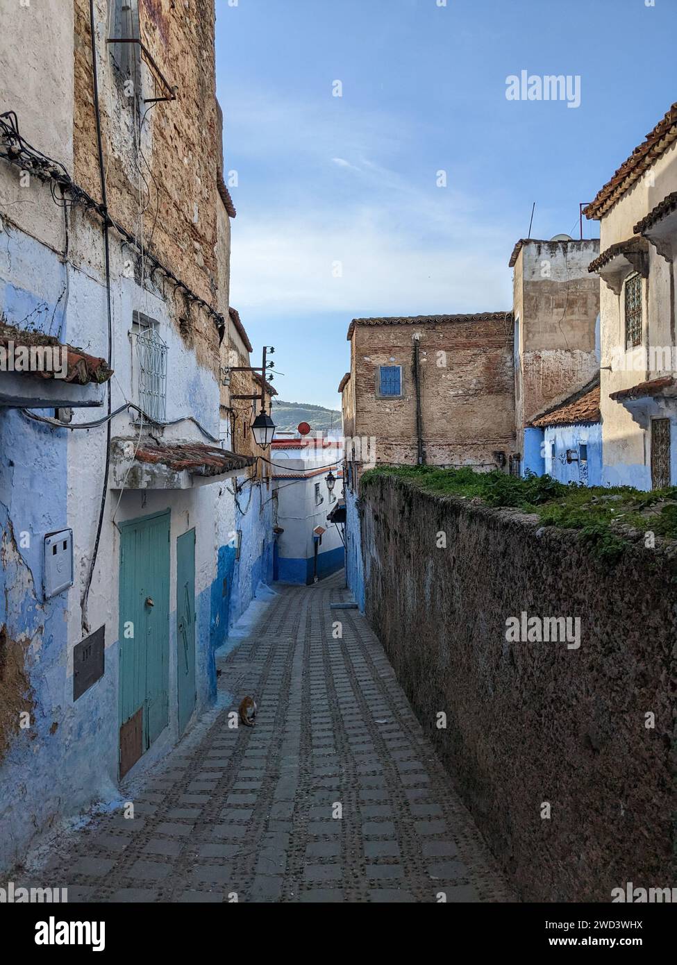 Amazing view of streets in the blue city of Chefchaouen.Morocco, Africa ...
