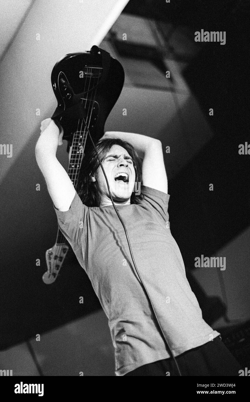 An emotional Daren Seymour of the post-rock band Seefeel playing at ...