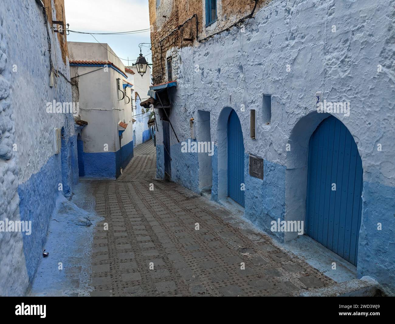 Amazing view of streets in the blue city of Chefchaouen.Morocco, Africa ...
