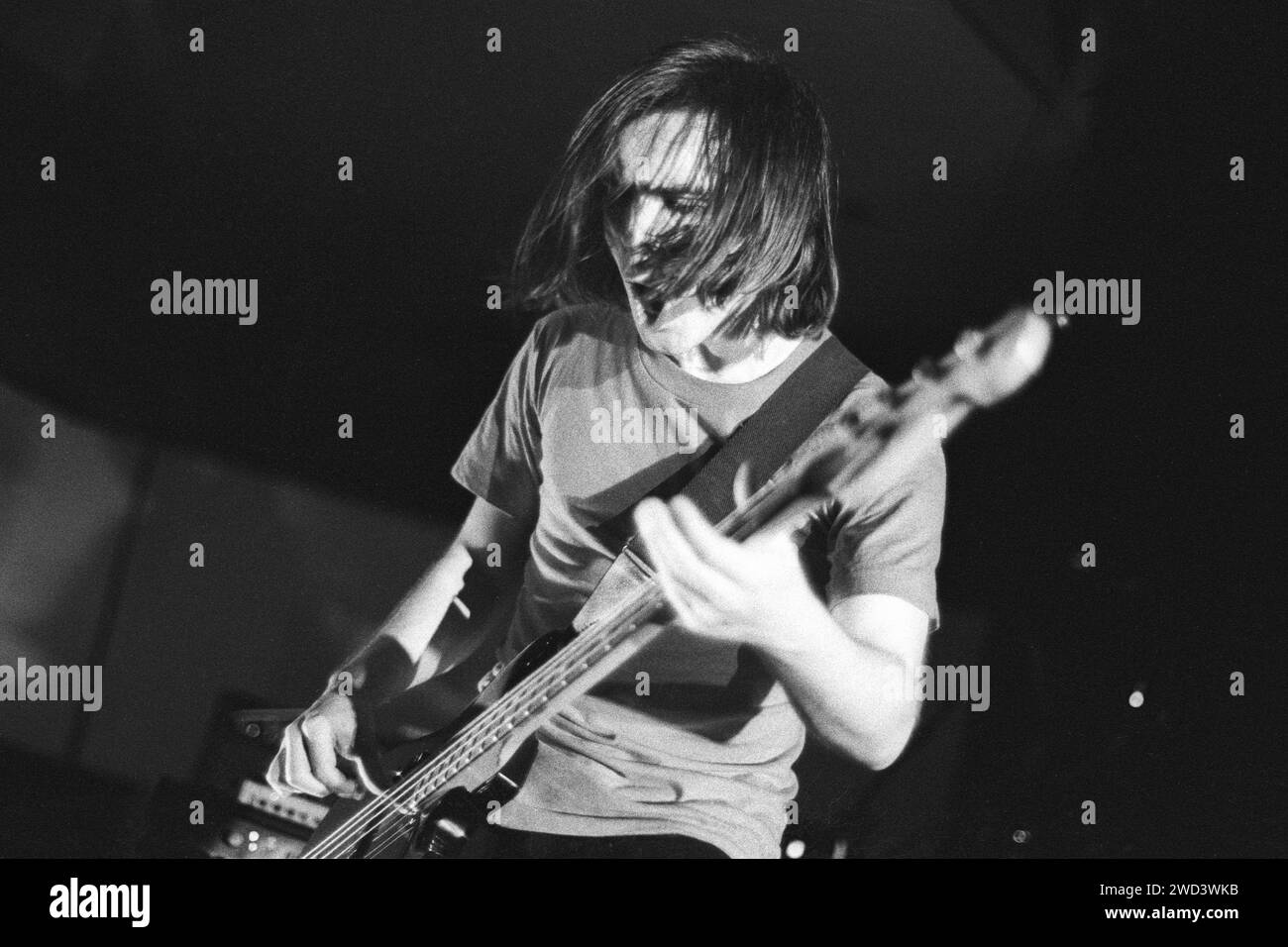 An emotional Daren Seymour of the post-rock band Seefeel playing at ...