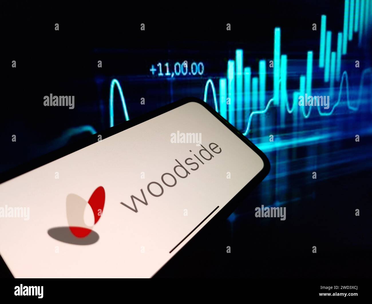 Konskie, Poland - January 16, 2024: Woodside Energy company logo ...