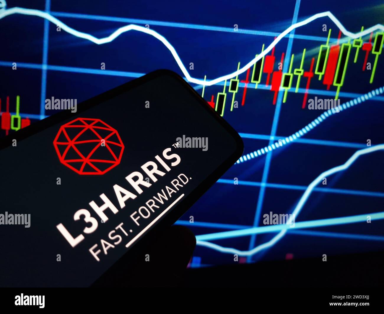 Konskie, Poland - January 16, 2024: L3Harris Technologies company logo ...