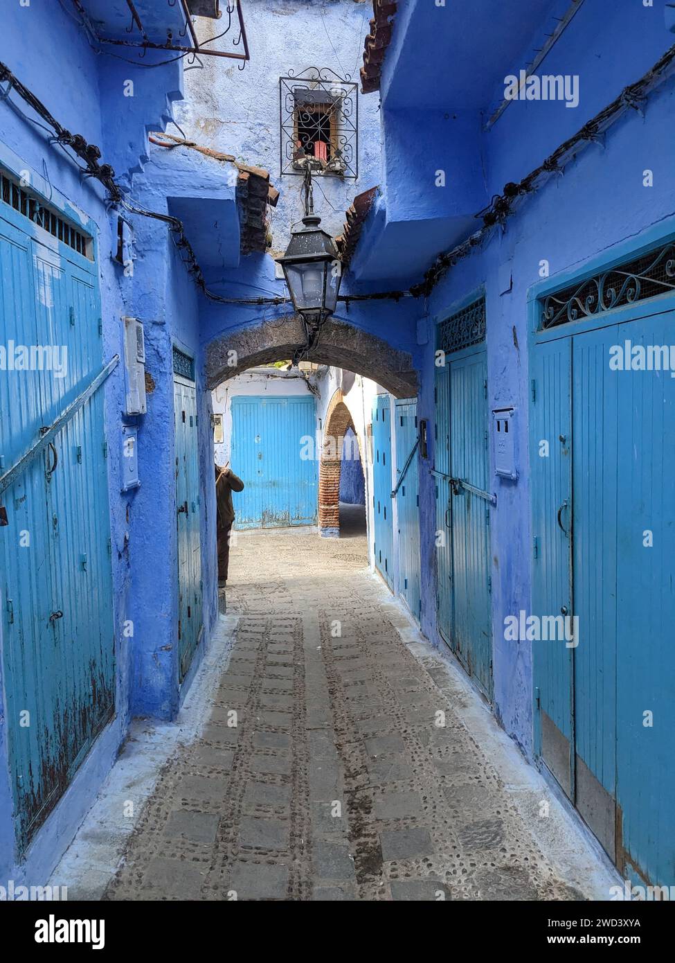 Amazing view of streets in the blue city of Chefchaouen.Morocco, Africa ...