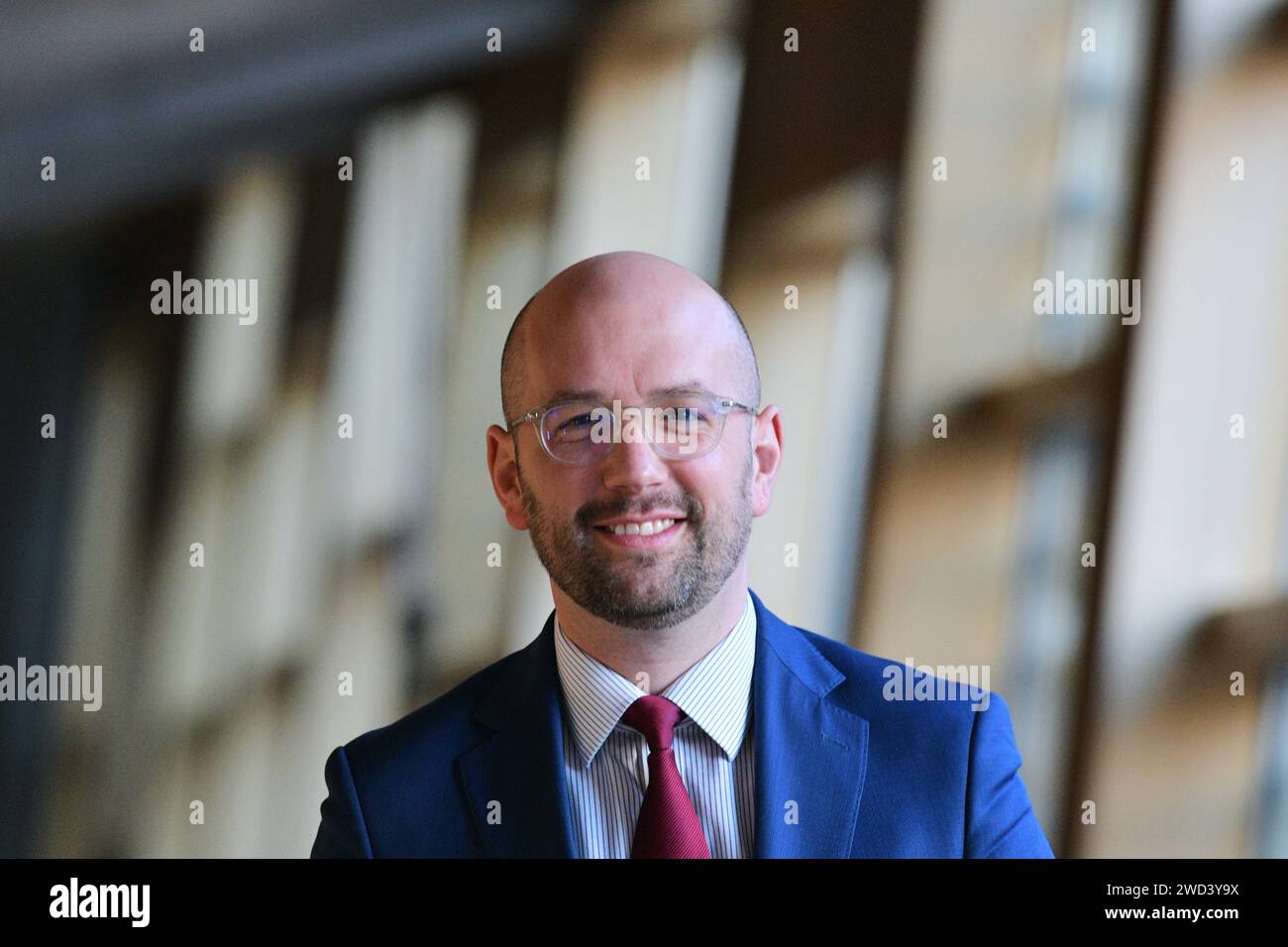 Edinburgh Scotland, UK 18 January 2024. Ben Macpherson MSP at the ...