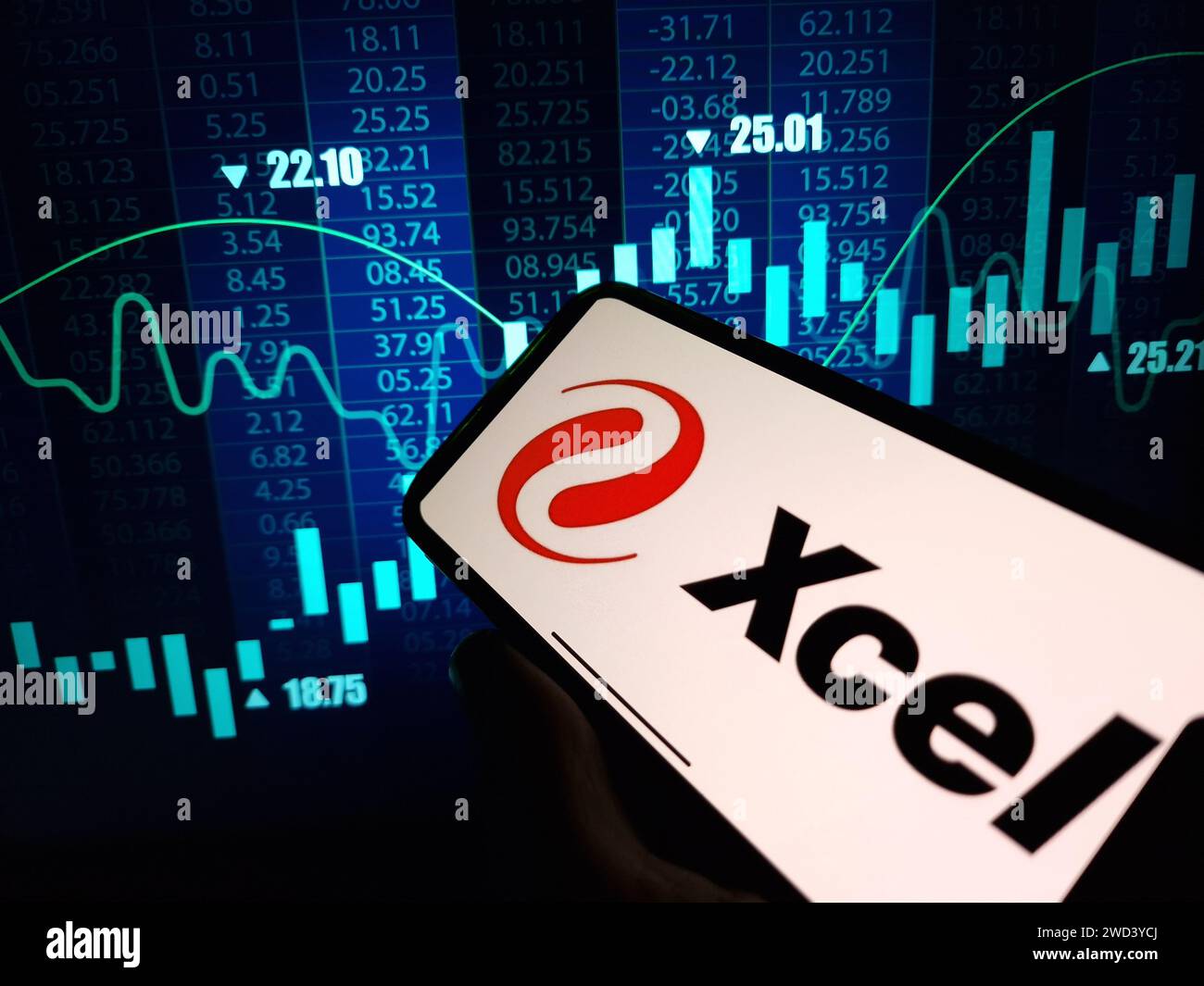 Konskie, Poland - January 16, 2024: Xcel Energy company logo displayed ...